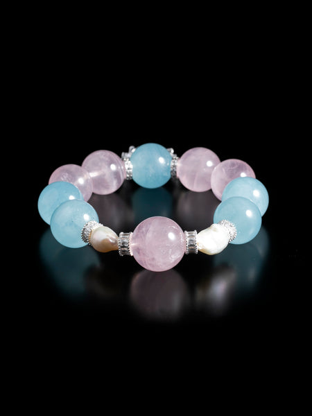 【Aquamarine&Pink crystal】Macarons – Crystal valley